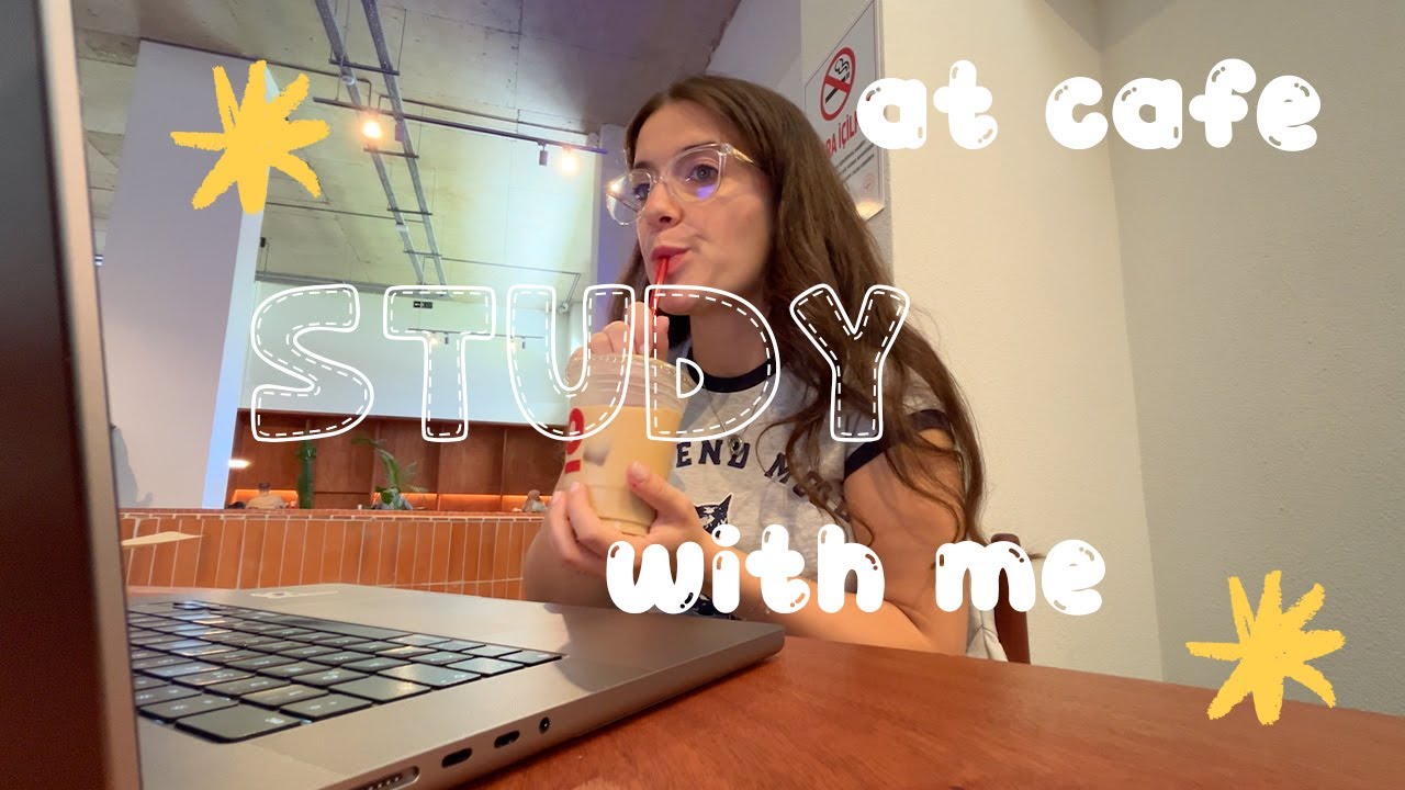 Study With Me Cafe Real Time With Calm Music Youtube