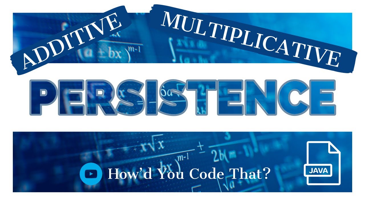 Persistence Java Coding Challenge Edabit How D You Code That Youtube