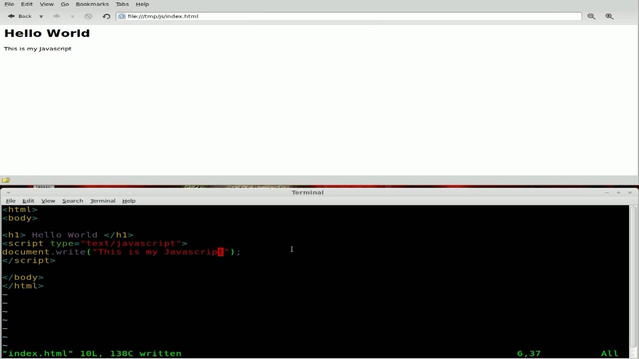 Javascript Tutorial Part 1 For Linux Users Youtube
