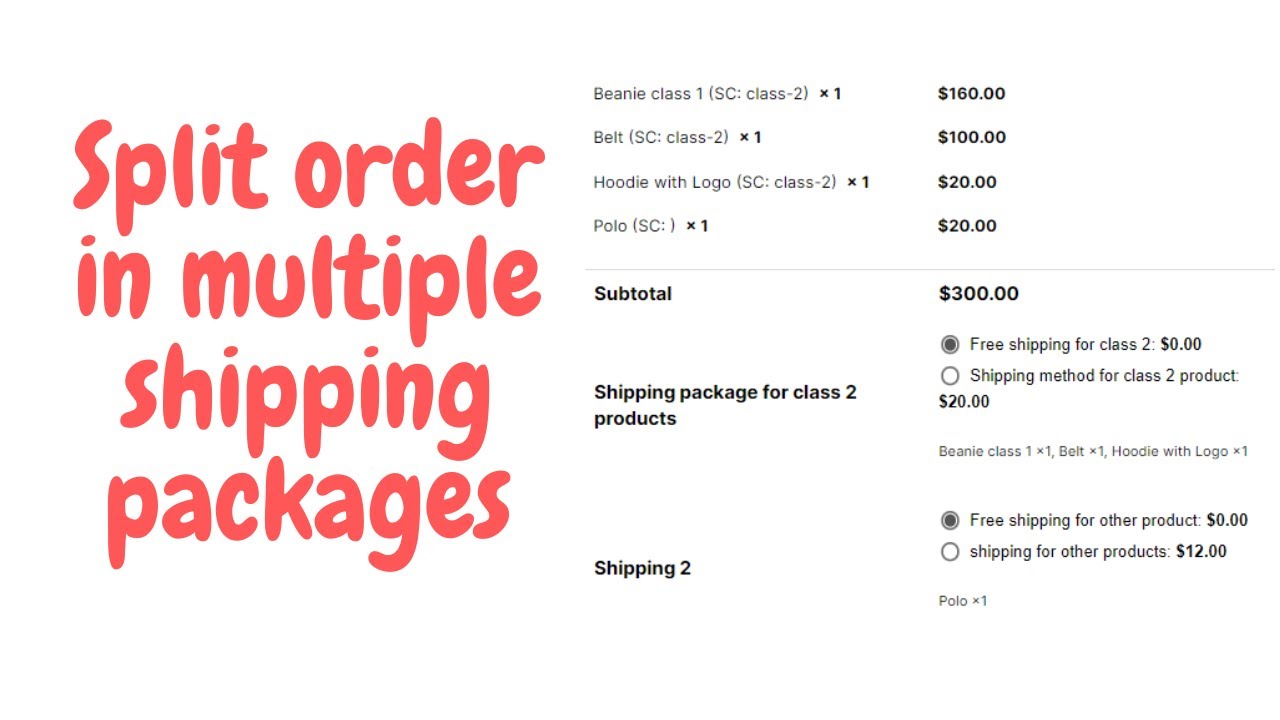 Split Order In Multiple Shipping Packages For Woocommerce Youtube
