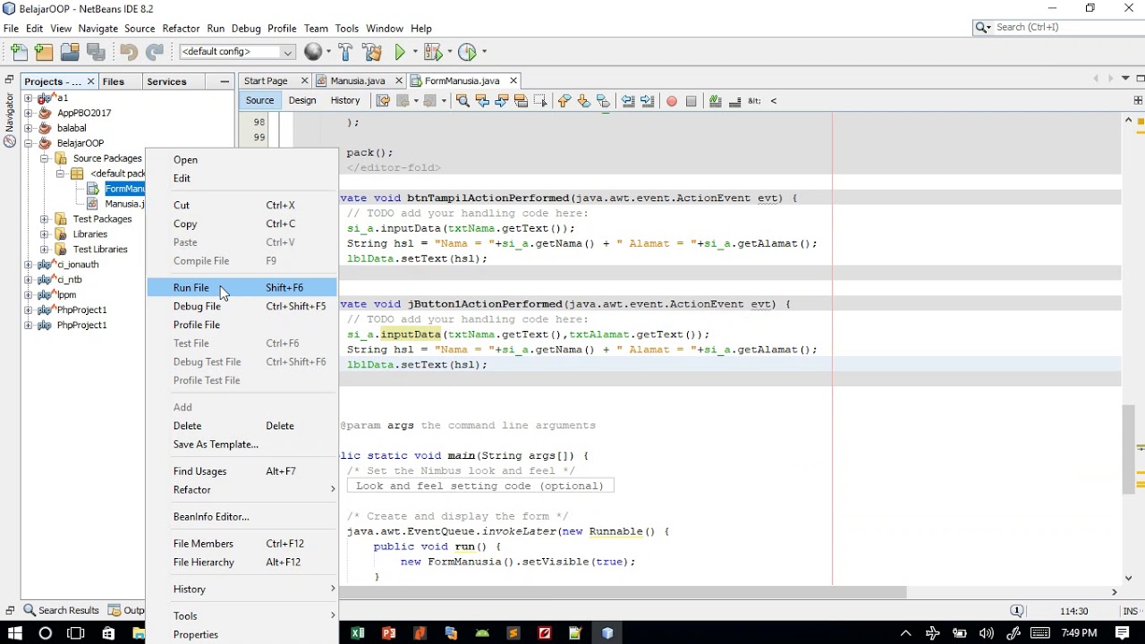 Tutorial 2 Belajar Oop Dengan Java Netbeans Overloading Youtube