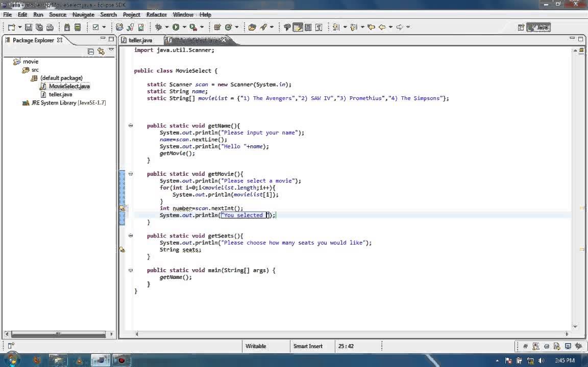 Java Programming Basics Movie Ticket 4 Final Video Youtube