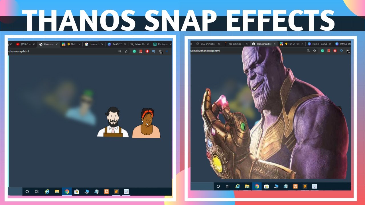 Thanos Snap Effect Using Css Youtube