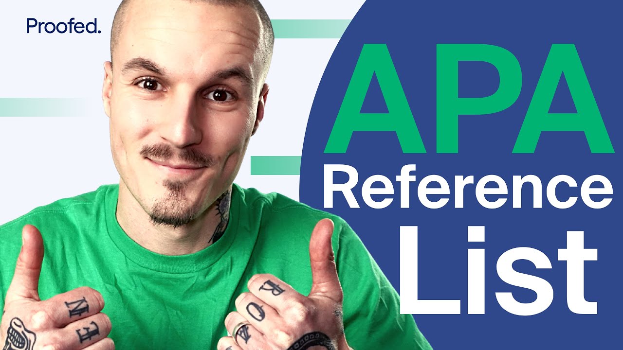 How To Format Your Reference List In Apa Youtube