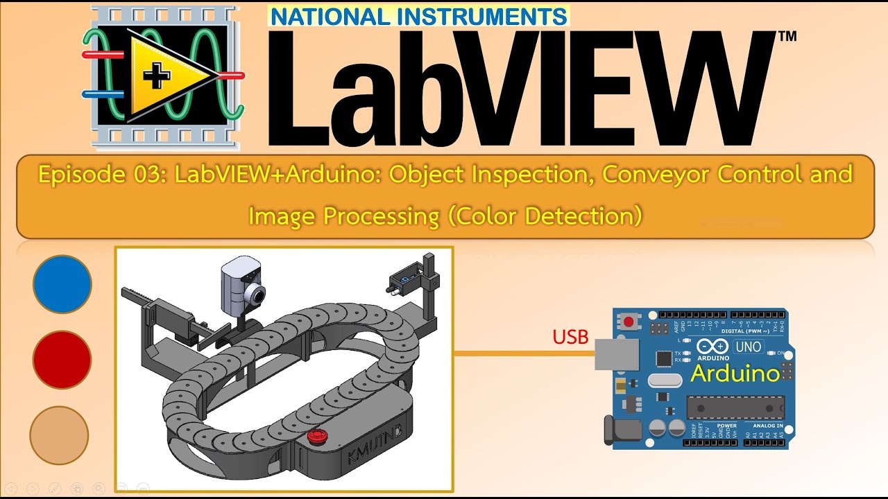 Ep03 Color Detection Labview Arduino Object Inspection Conveyor