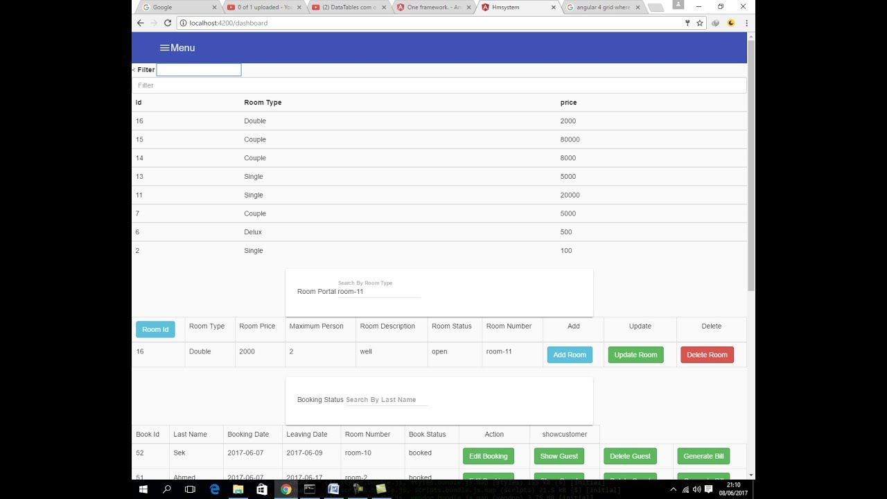 Angular 4 Datatable Filter Youtube