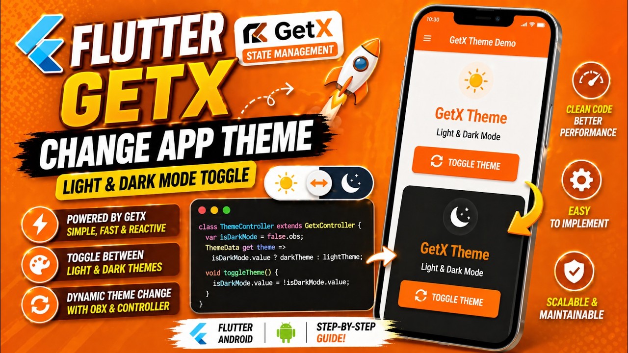 How To Change App Theme To Light And Dark In Flutter Using Getx