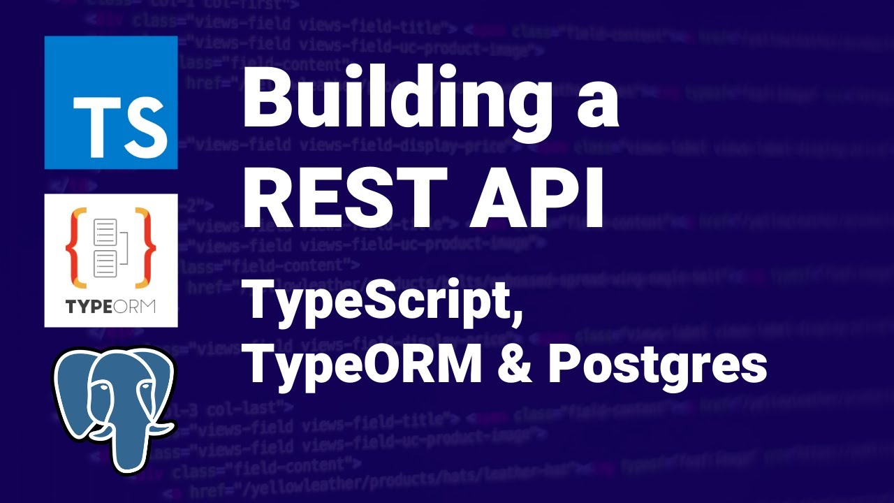 Typescript Rest Api With Nodejs Postgres Typeorm Youtube