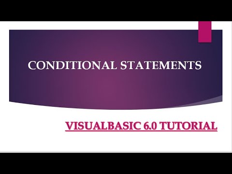 Visual Basic Tutorial For Beginners 2020 Conditional Statements Sub