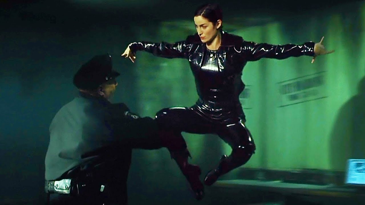 Trinity Vs Cops Opening Fight Scene The Matrix 1999 Movie Clip Hd