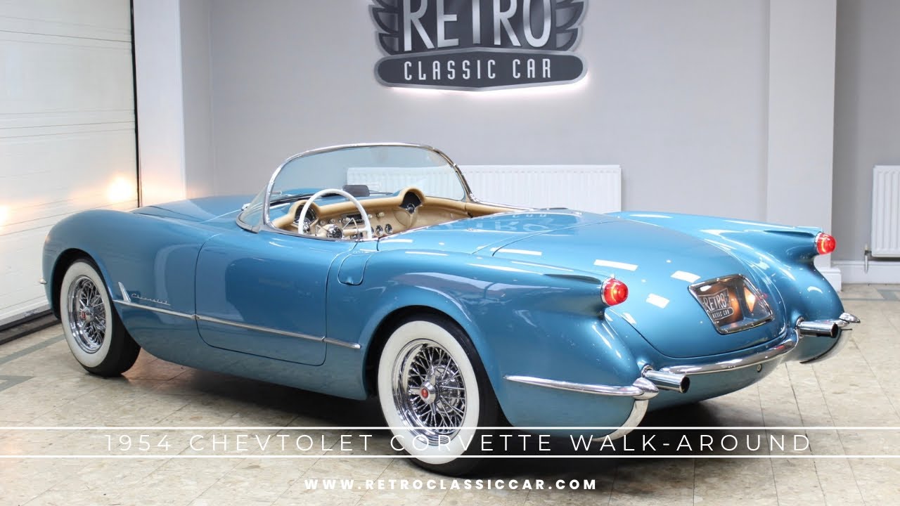 1954 Chevrolet Corvette Blue Flame Auto Walk Around Fully Restored