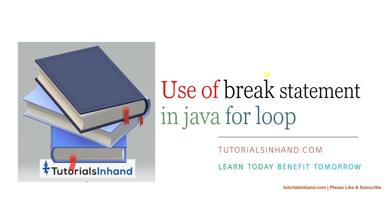 Break Statement In For Loop Java Youtube