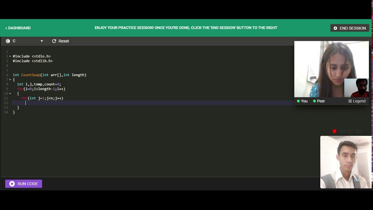 Interview Practice In Pramp Youtube