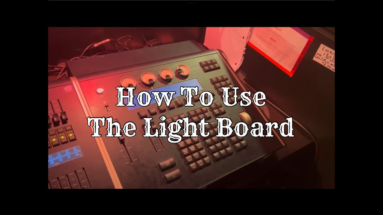 How To Use Etc Ion Light Board Youtube