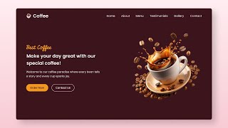 How To Make Responsive Coffee Shop Website Using Html Css Javascript