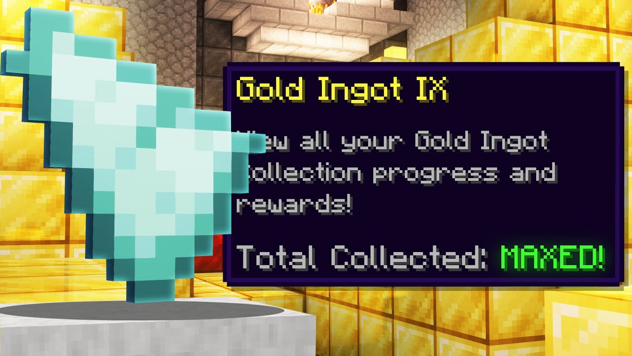 Speedrunning Max Gold Collection Hypixel Skyblock Youtube