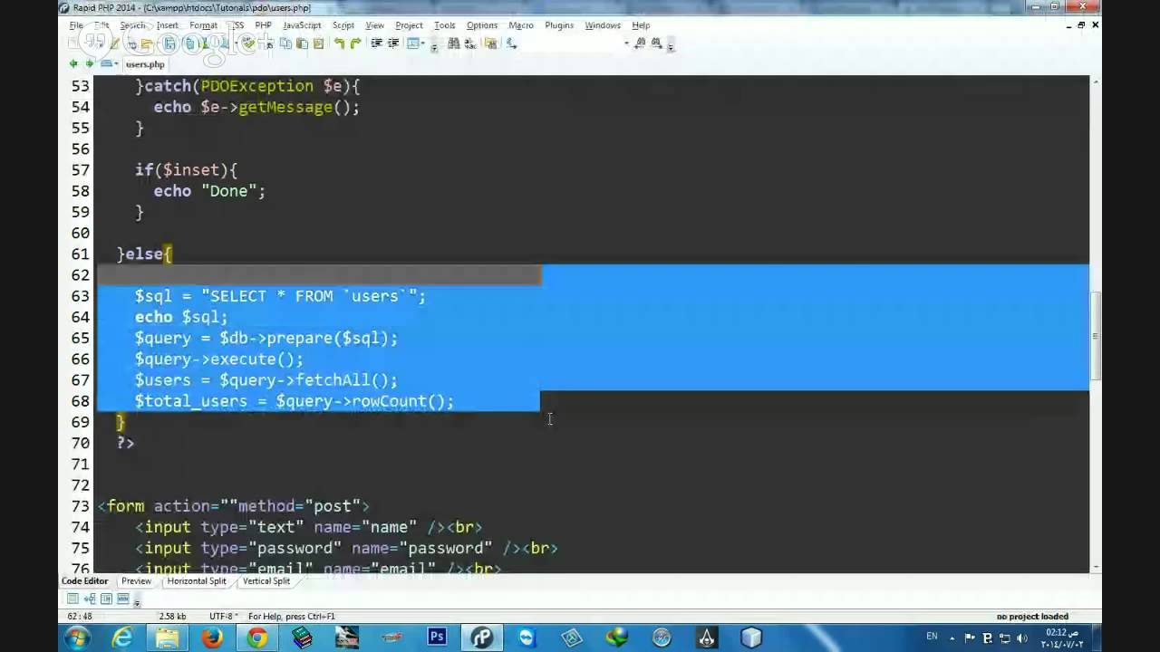 Php Pdo Tutorial Connection And Crud Youtube