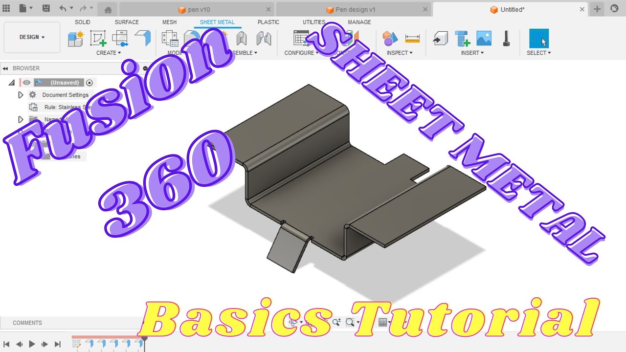 Fusion 360 Sheet Metal Youtube