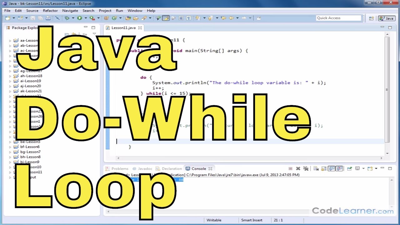 Java Tutorial 11 The Do While Loop Youtube
