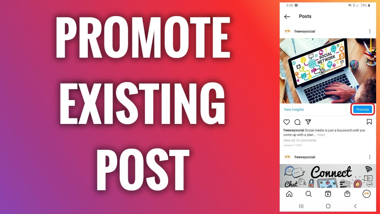 How To Promote An Existing Instagram Post Youtube