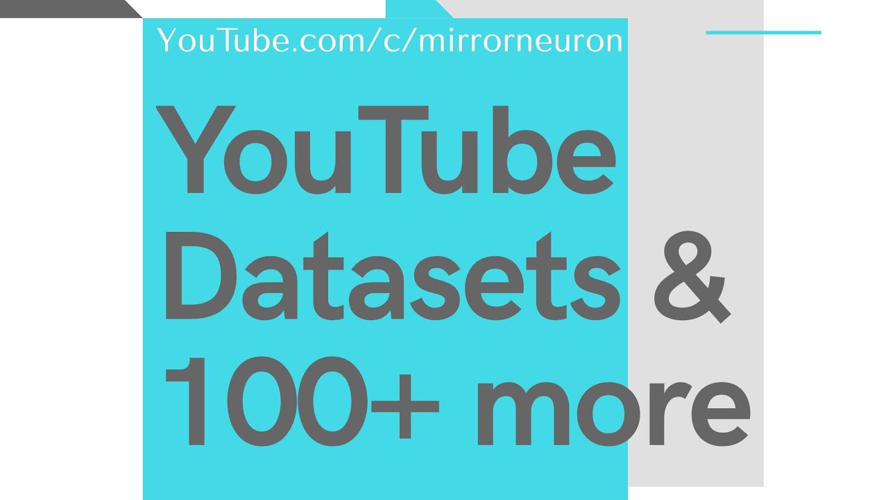 Youtube Datasets And 100 More Deep Learning Research Youtube
