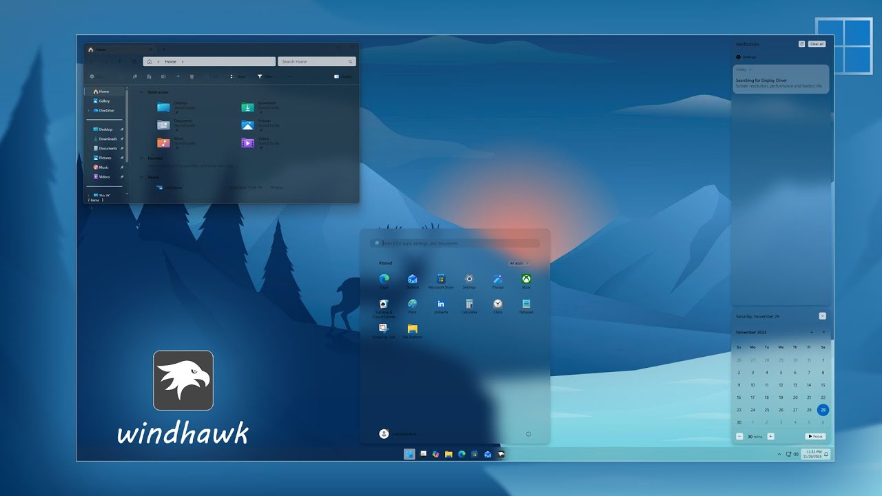 Windows 11 Transparent Look Customization With Windhawk Youtube