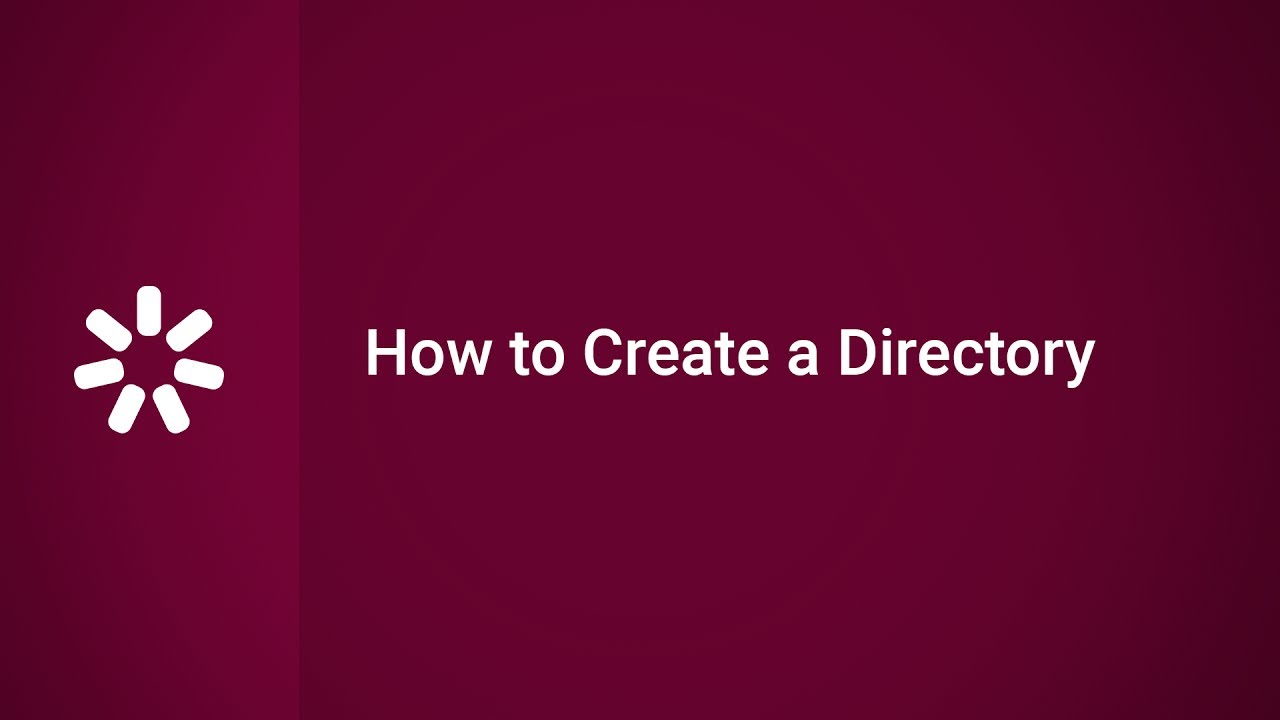 How To Create A Directory Youtube