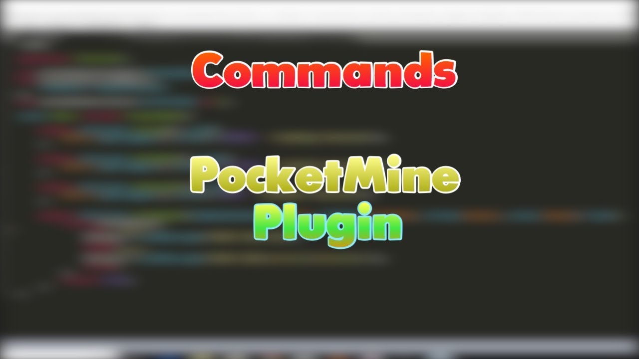 Commands Coding Pocketmine Plugin Youtube