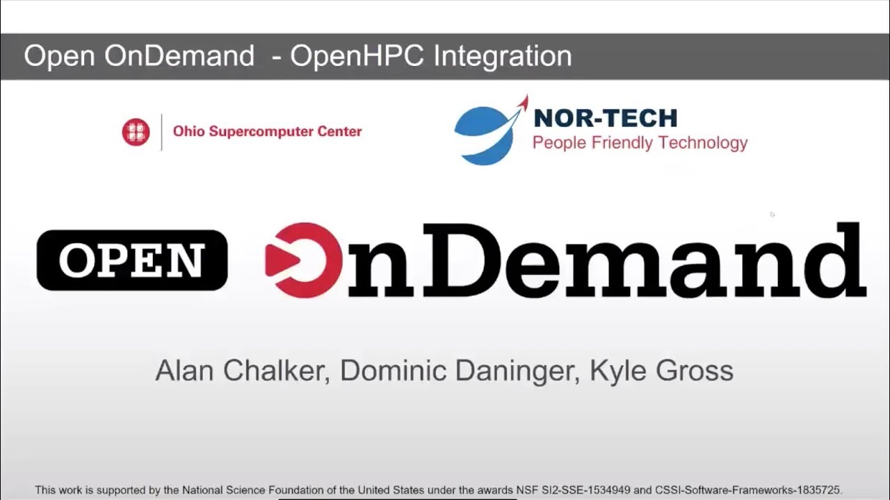 Openondemand Webinar Openhpc Youtube