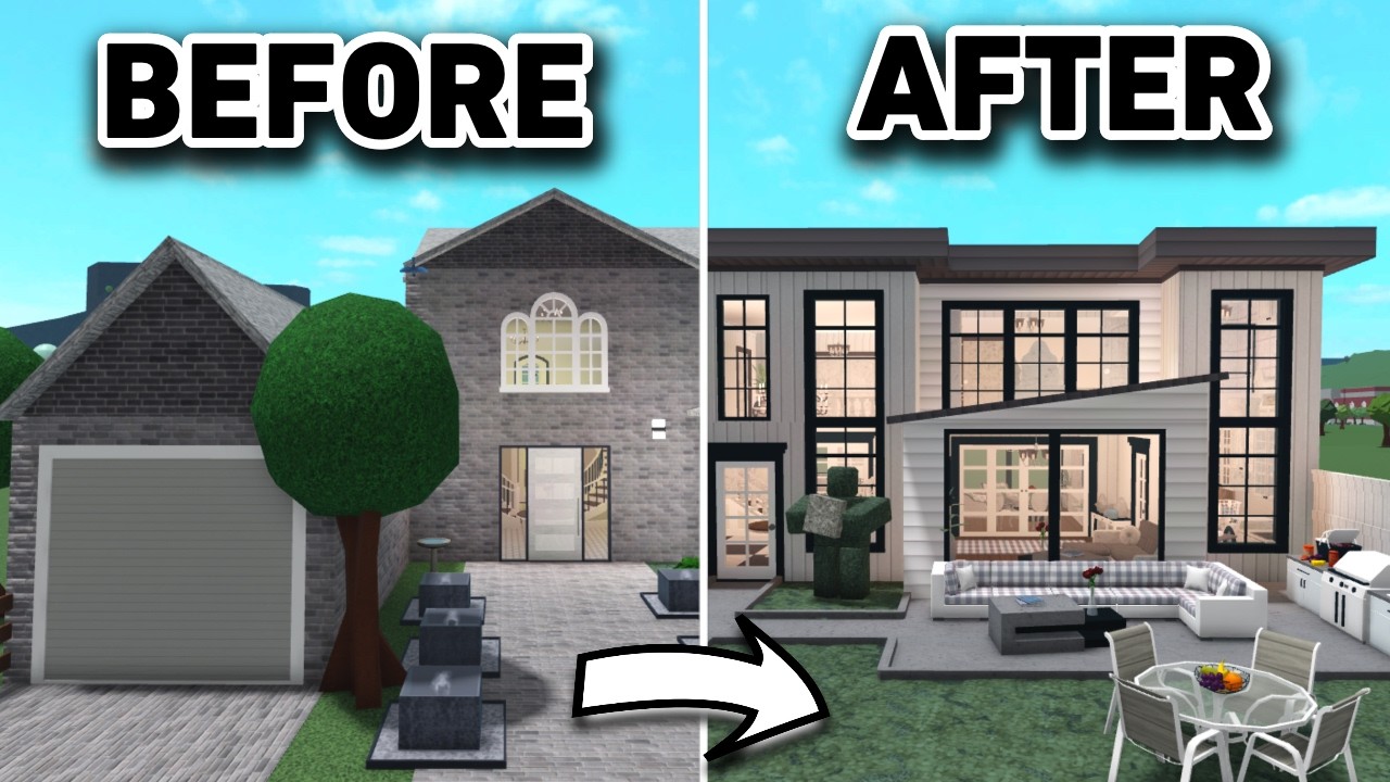 Renovating My First Bloxburg House Youtube