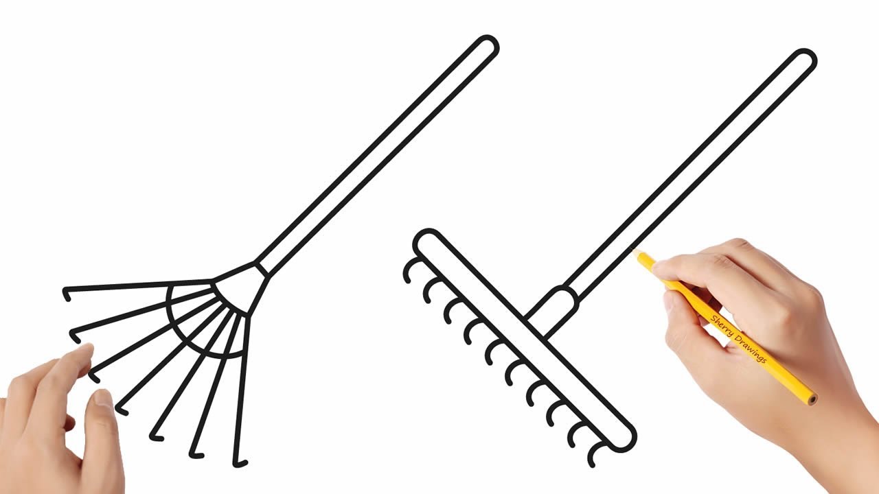 How To Draw A Leaf Rake