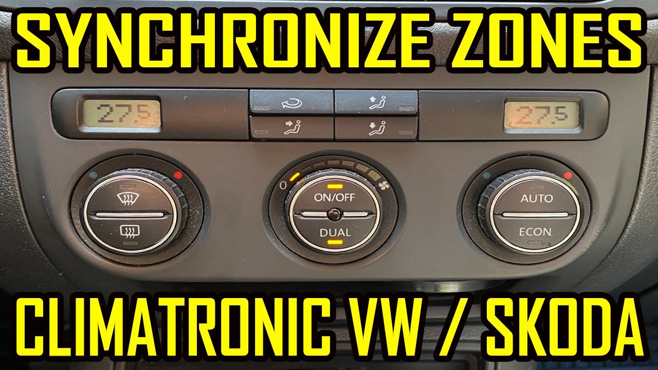 How To Sync Climatronic Temperature Zones Vw Skoda Youtube