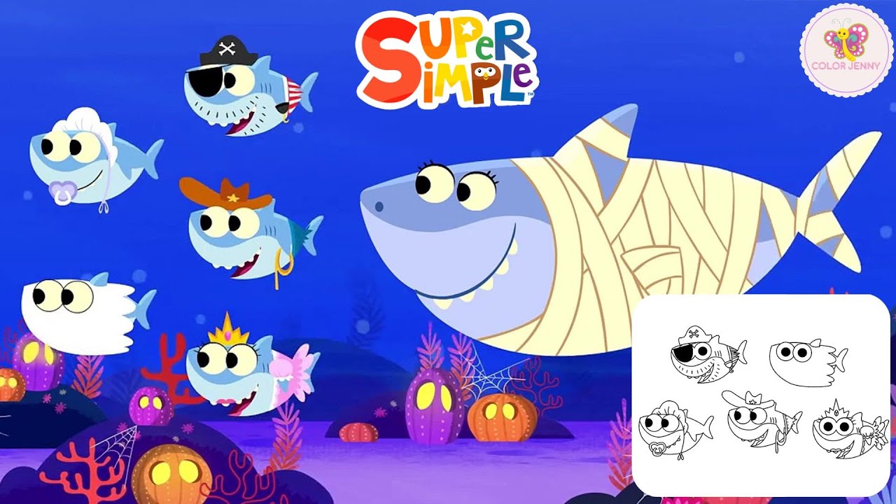 Família Baby Shark No Halloween Family Baby Shark Super Simple