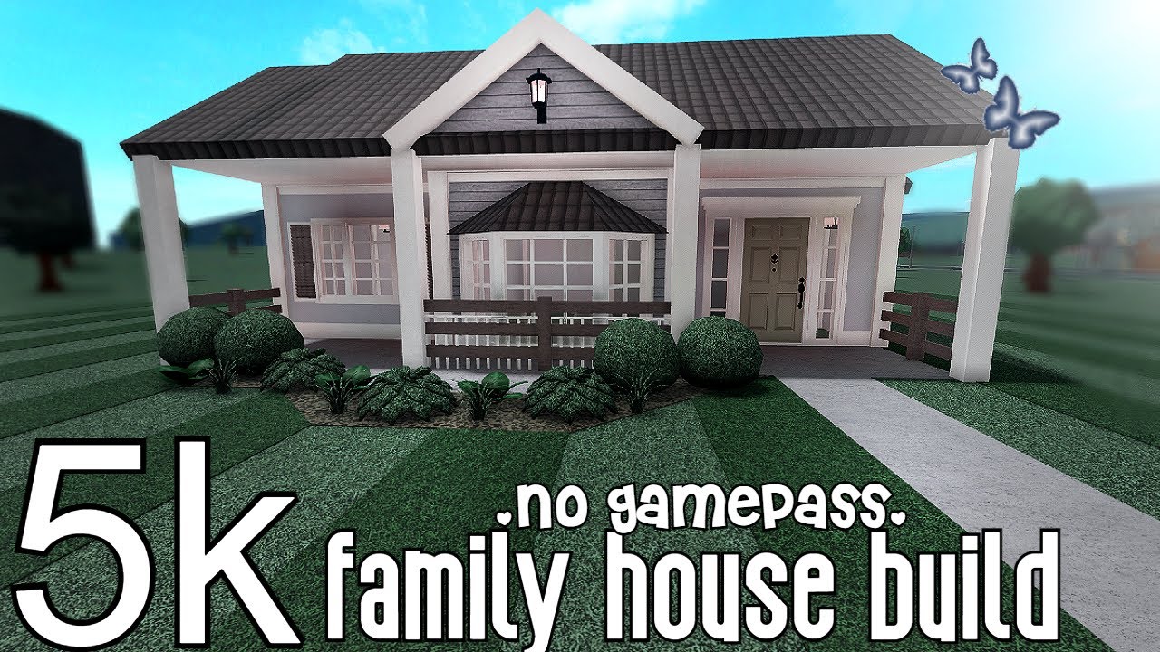 5k Bloxburg Family House Build No Gamepass Youtube