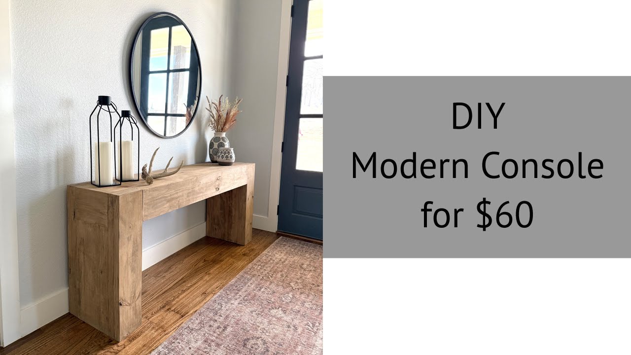Diy Modern Console For 60 Youtube