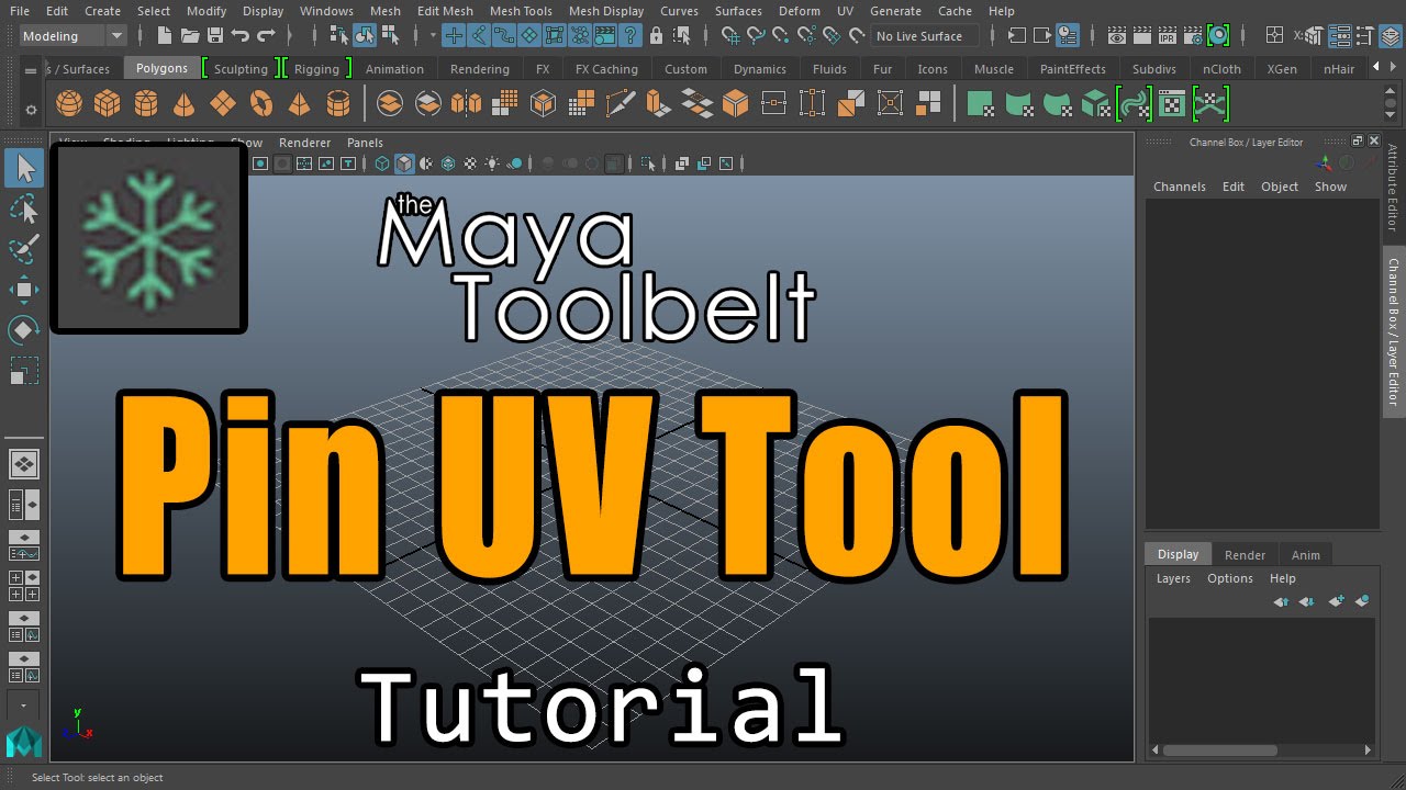 The Maya Toolbelt Pin Uv Tool Youtube