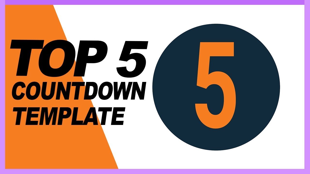 Top 5 Free Animated Countdown Templates Free After Effects Template