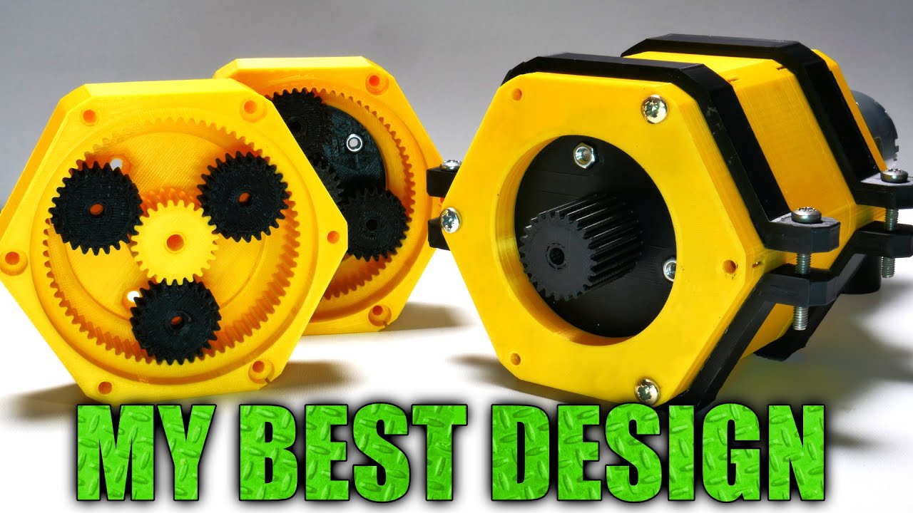 3d Printed Stackable Planetary Gearbox Unlimited Gear Ratio Youtube