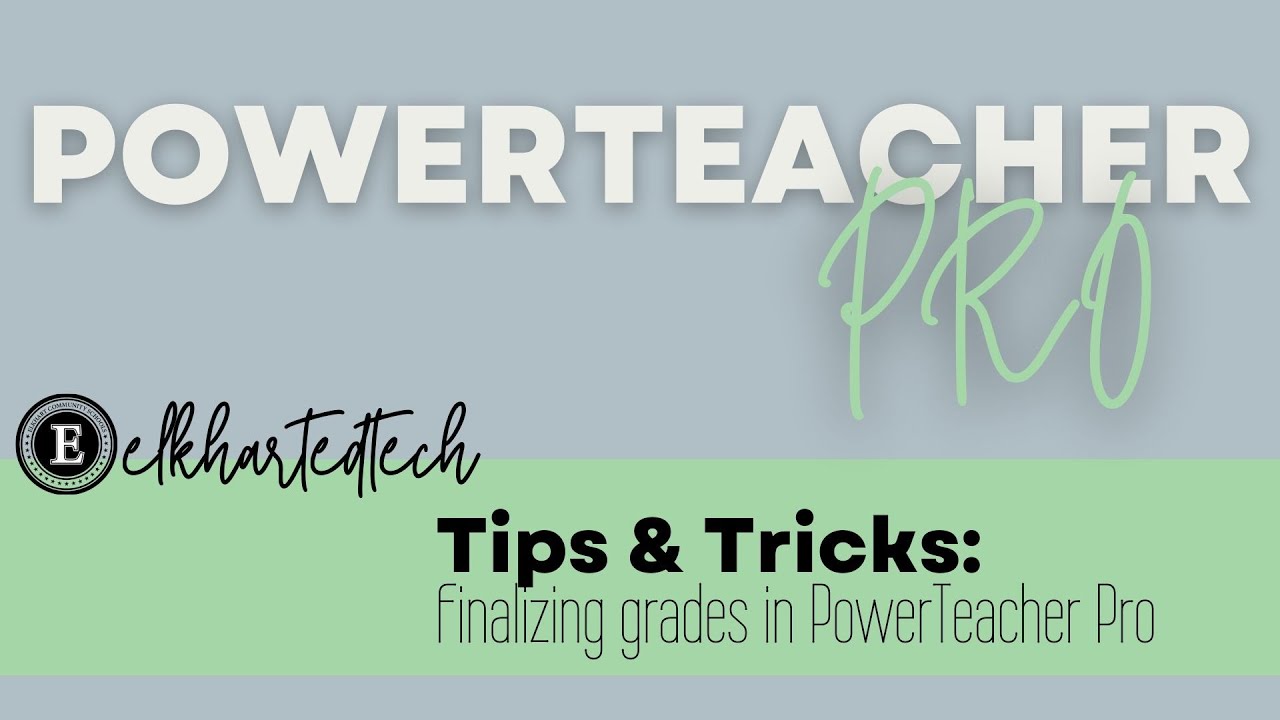 Powerteacher Pro Finalizing Grades Youtube