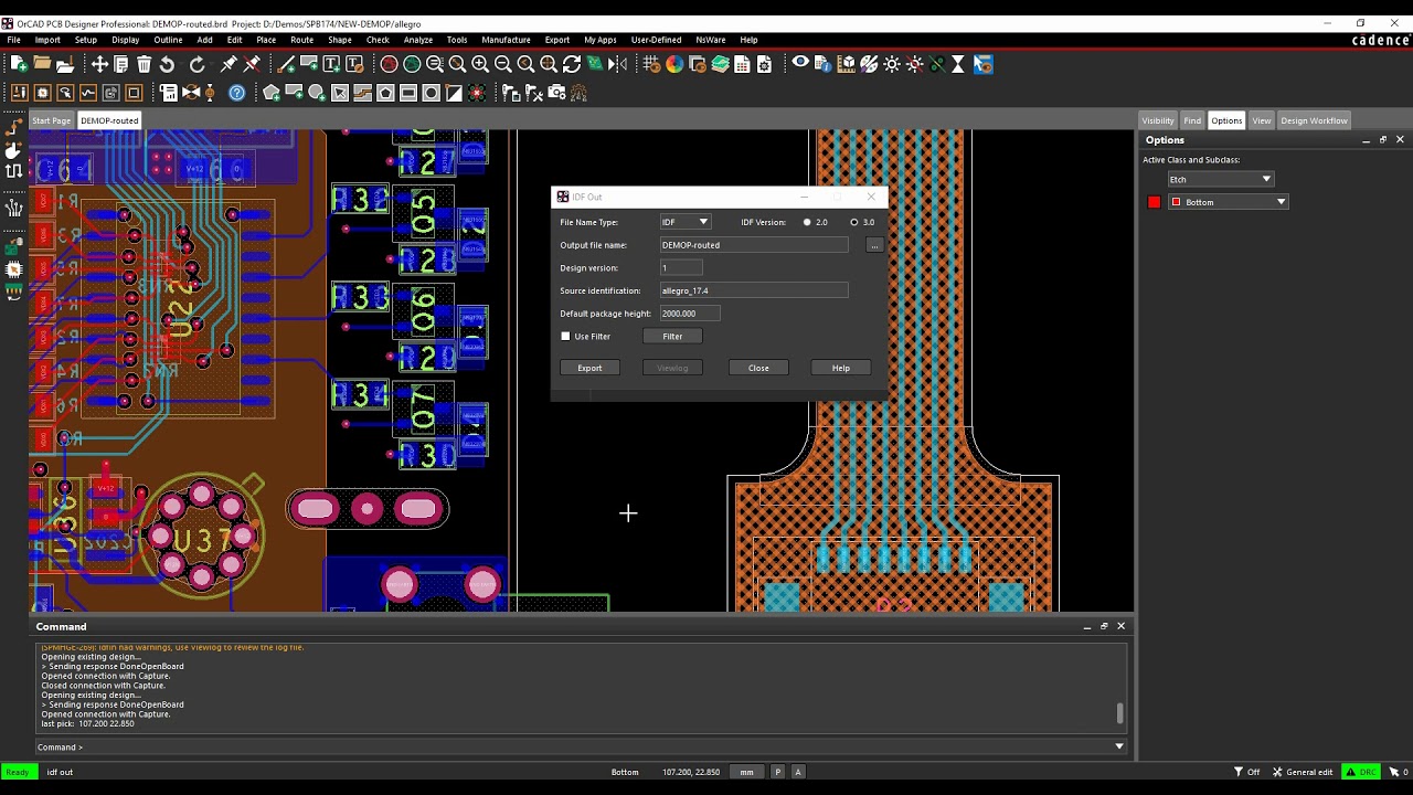 Cadence Pcb Import Export Idf Youtube