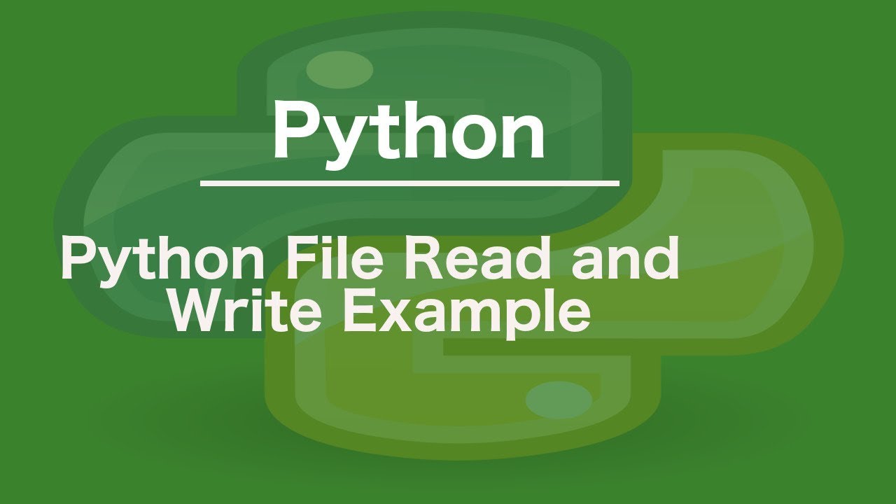 Python File Read And Write Example Youtube