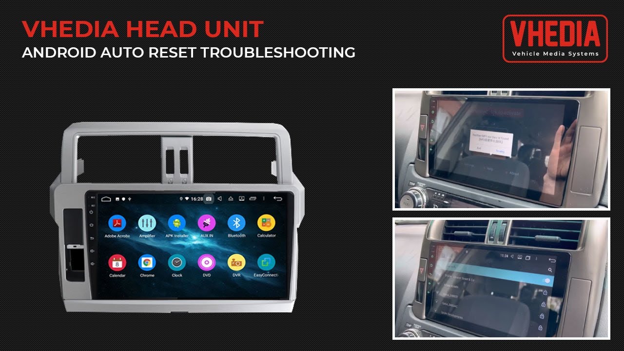 Vhedia Head Unit Android Auto Reset Troubleshooting X Series Youtube