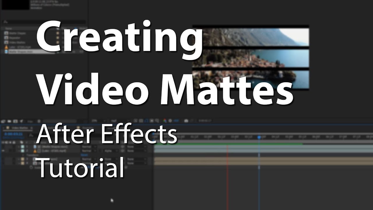 Creating Video Mattes In After Effects Tutorial Youtube