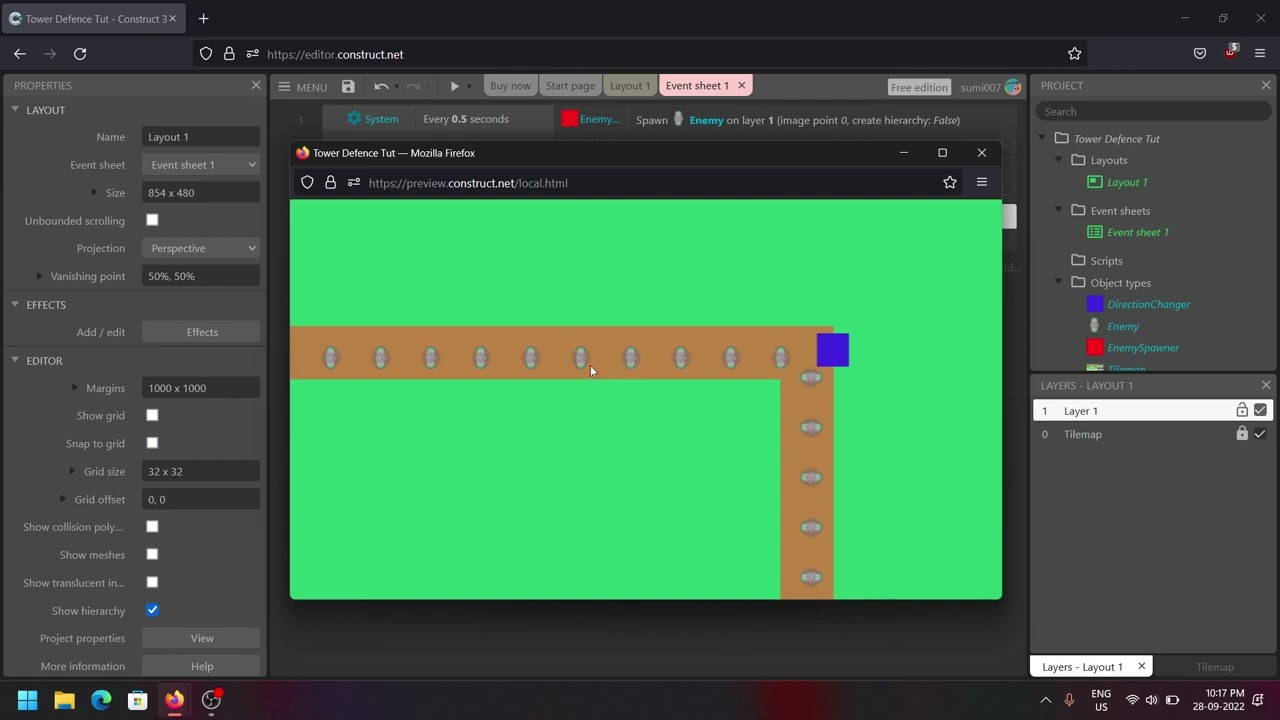 Construct 3 Tower Defense Tutorial Youtube