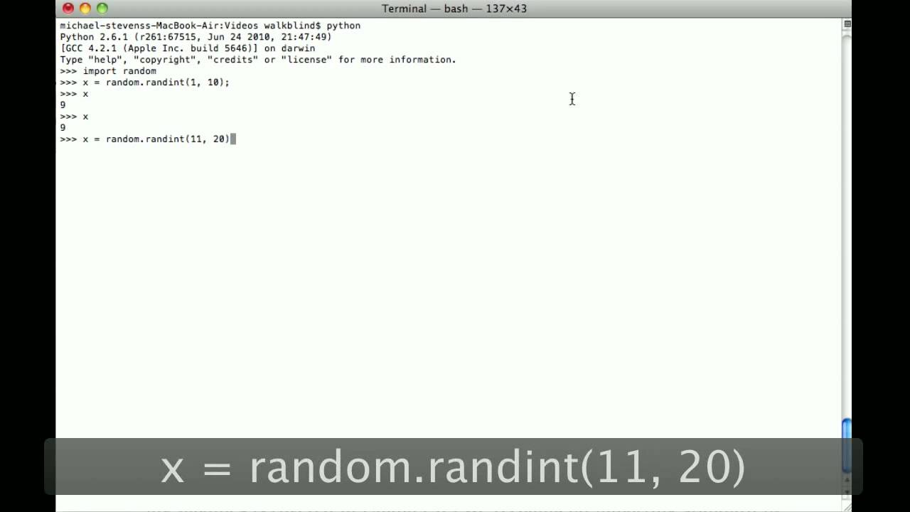 Python Randint Youtube