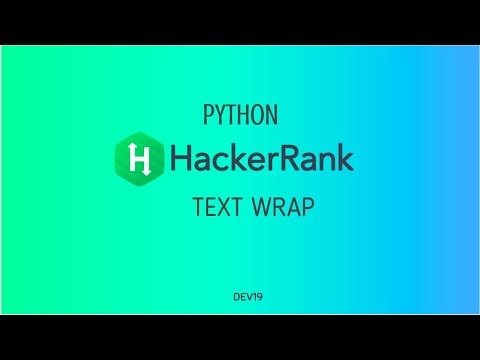 22 Text Wrap Hackerrank Python Solution Youtube