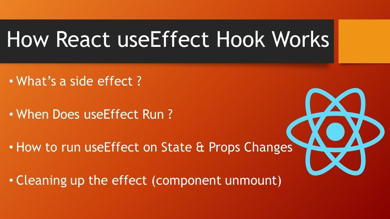 How React Useeffect Hook Works Useeffect Youtube