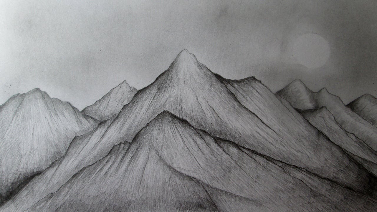 Cómo Dibujar Montañas Realistas A Lápiz Paso A Paso Aprender A Dibujar