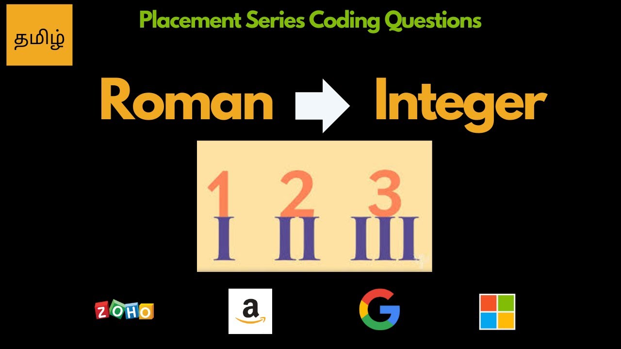 Roman To Integer Interview Coding Question Leetcode 13 Tamil