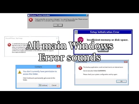 All Main Windows Error Sounds 3 1 10 Youtube